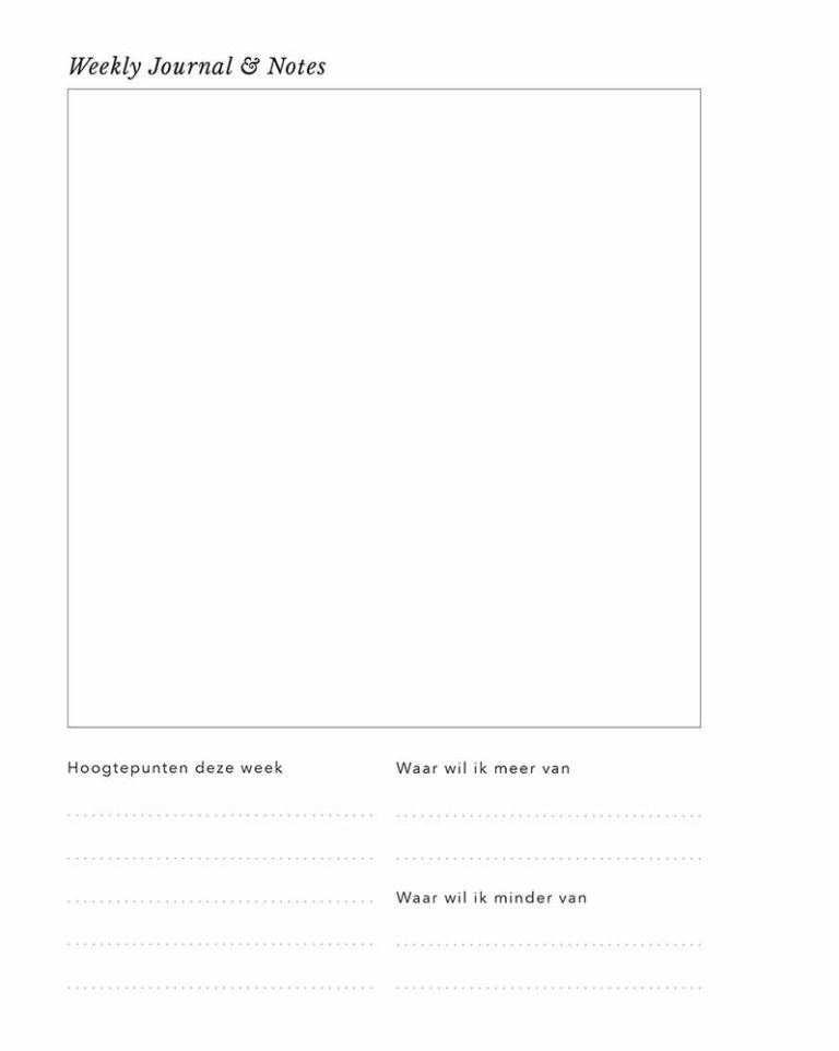Dagboek en jaarplanner